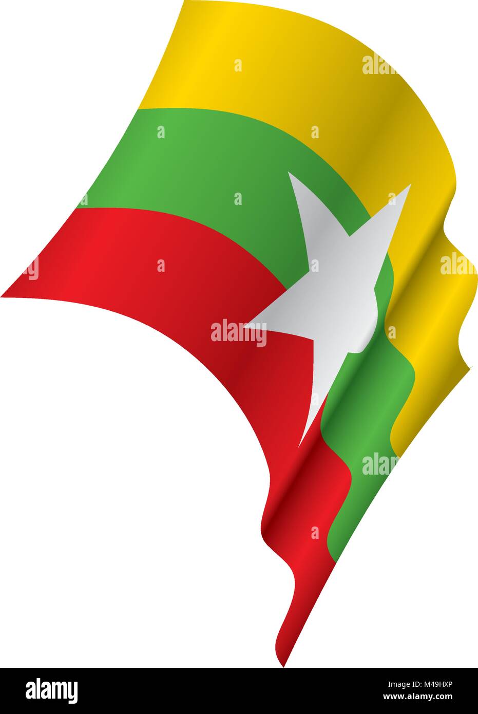 Myanmar flag, vector illustration Stock Vector Image & Art - Alamy