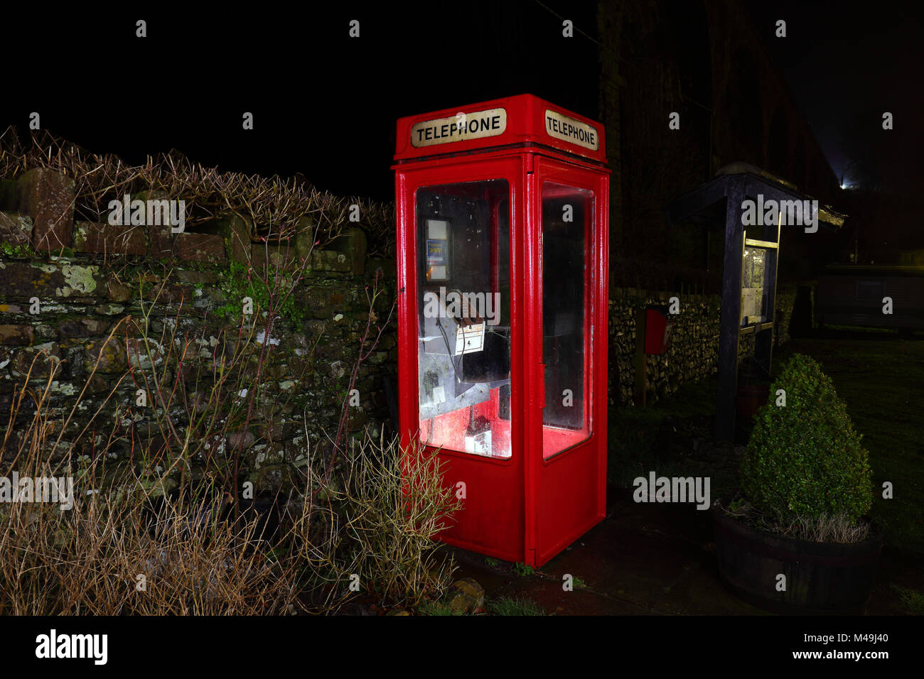 A K8 type Telephone Box located on a caravan park in Ingleton, North ...