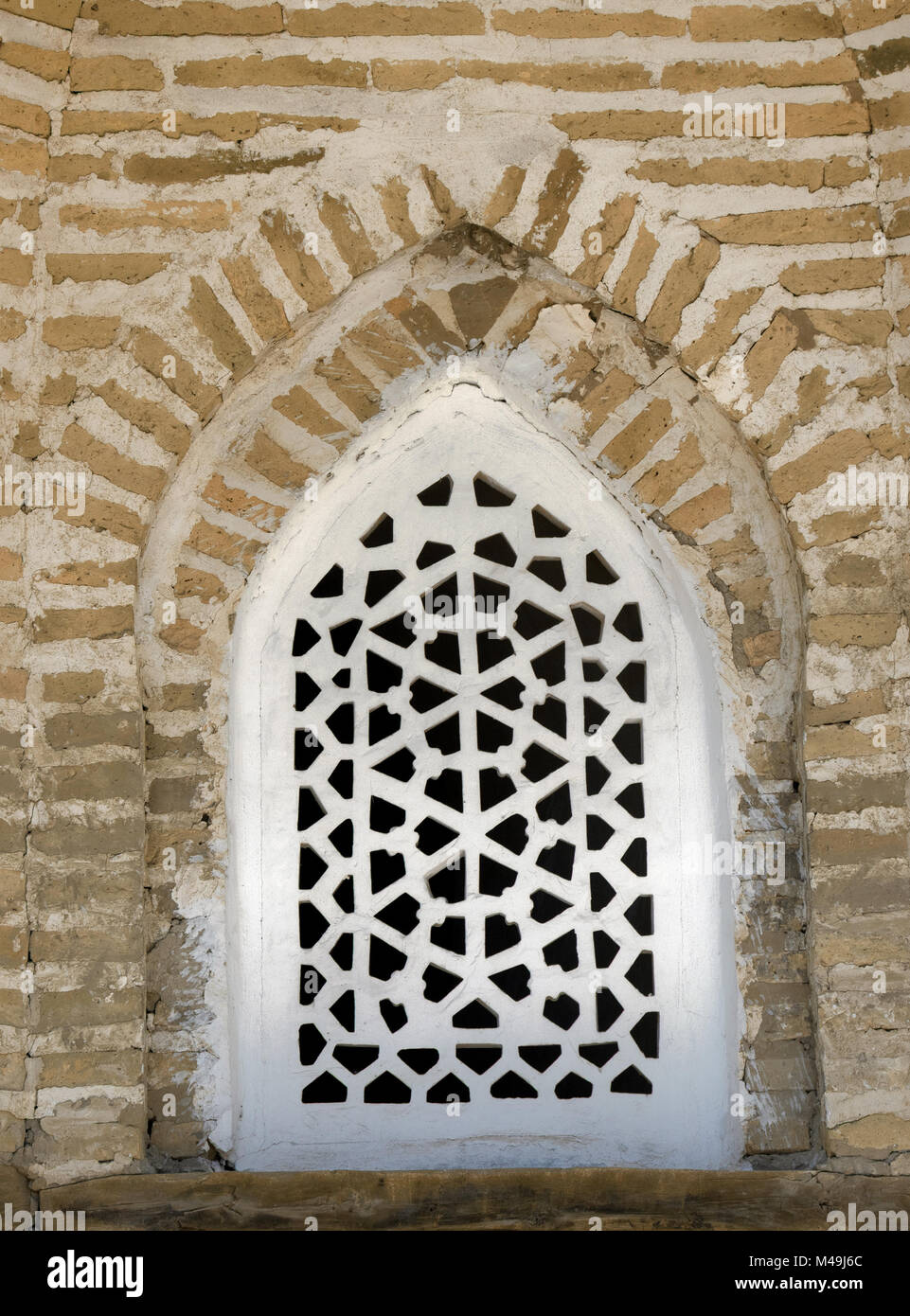Typical open-work window, Uzbekistan Stock Photo - Alamy