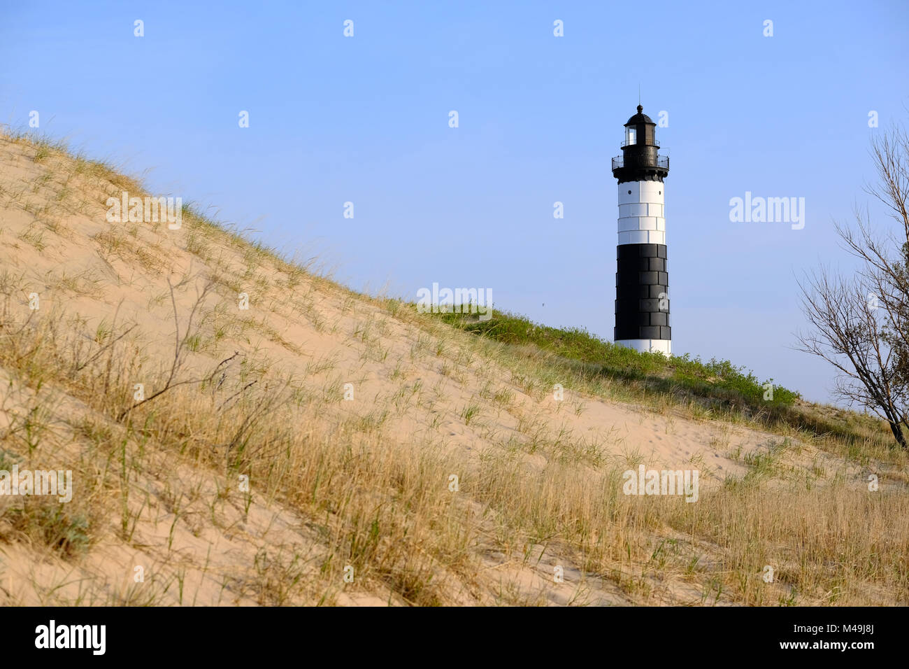 Big Sable Point Lighthouse in dunes, built in 1867 Stock Photo - Alamy