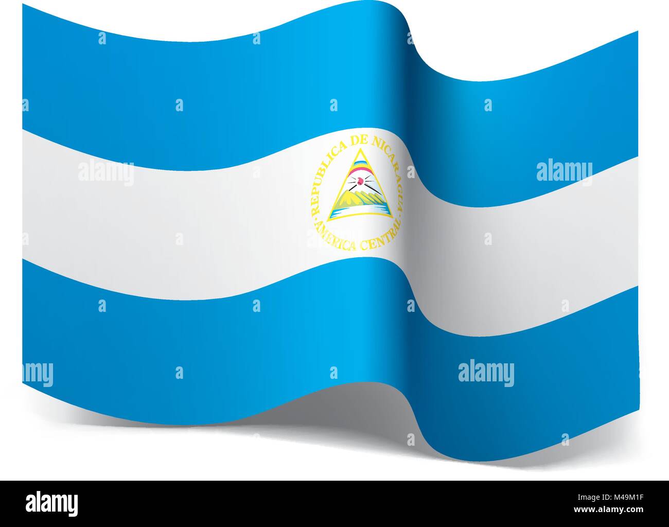 Nicaragua flag, vector illustration Stock Vector Image & Art - Alamy