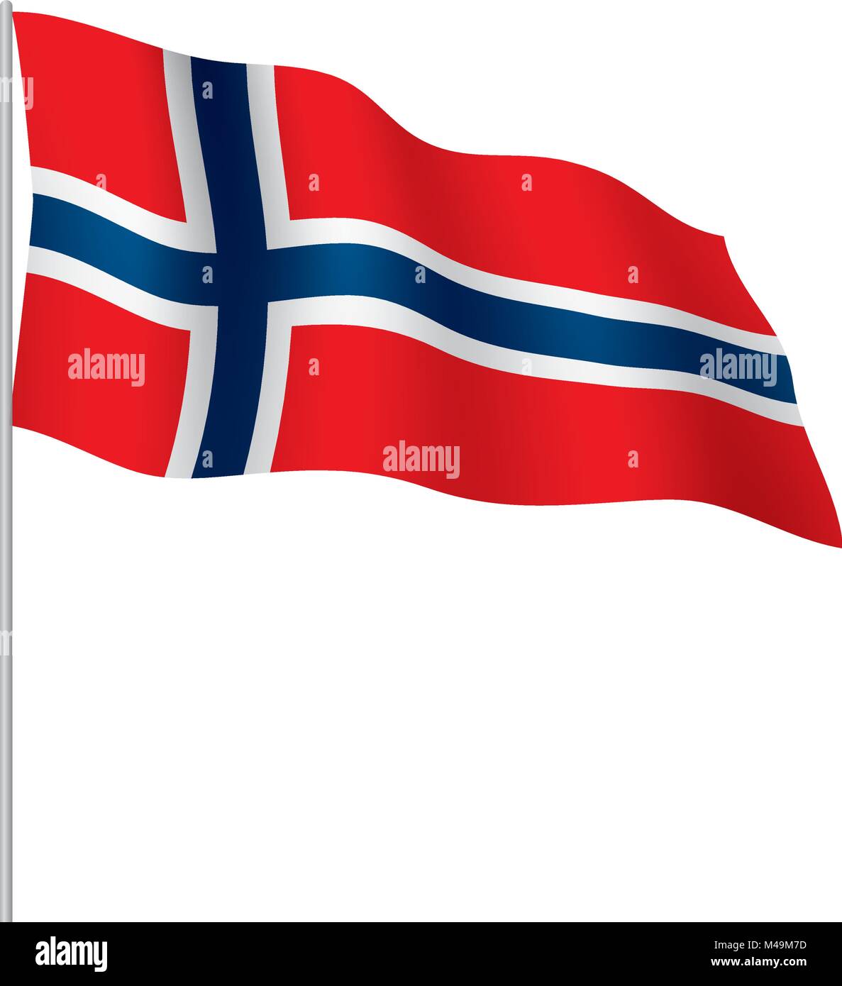 Norway flag, vector illustration Stock Vector Image & Art - Alamy