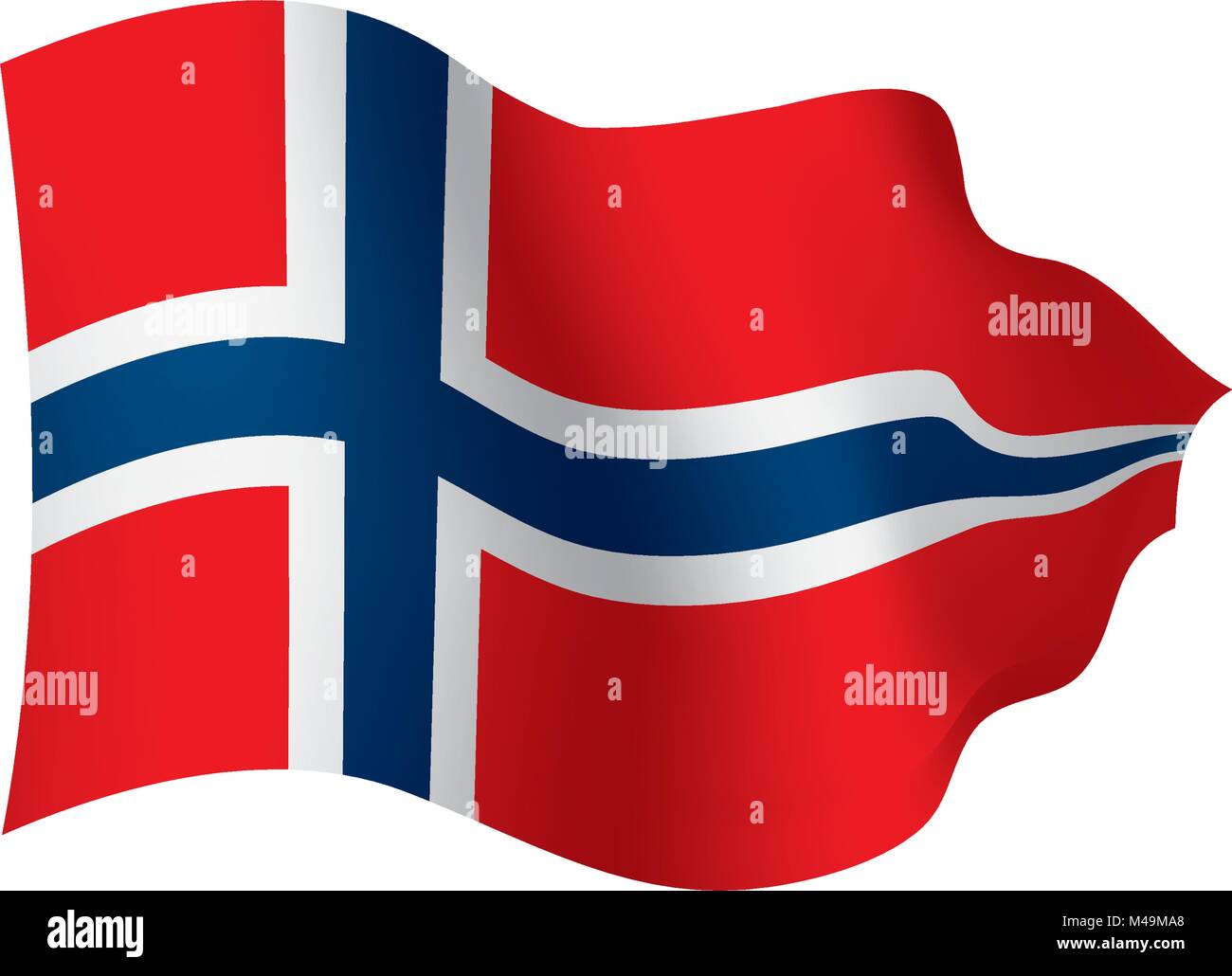 Norway flag, vector illustration Stock Vector Image & Art - Alamy