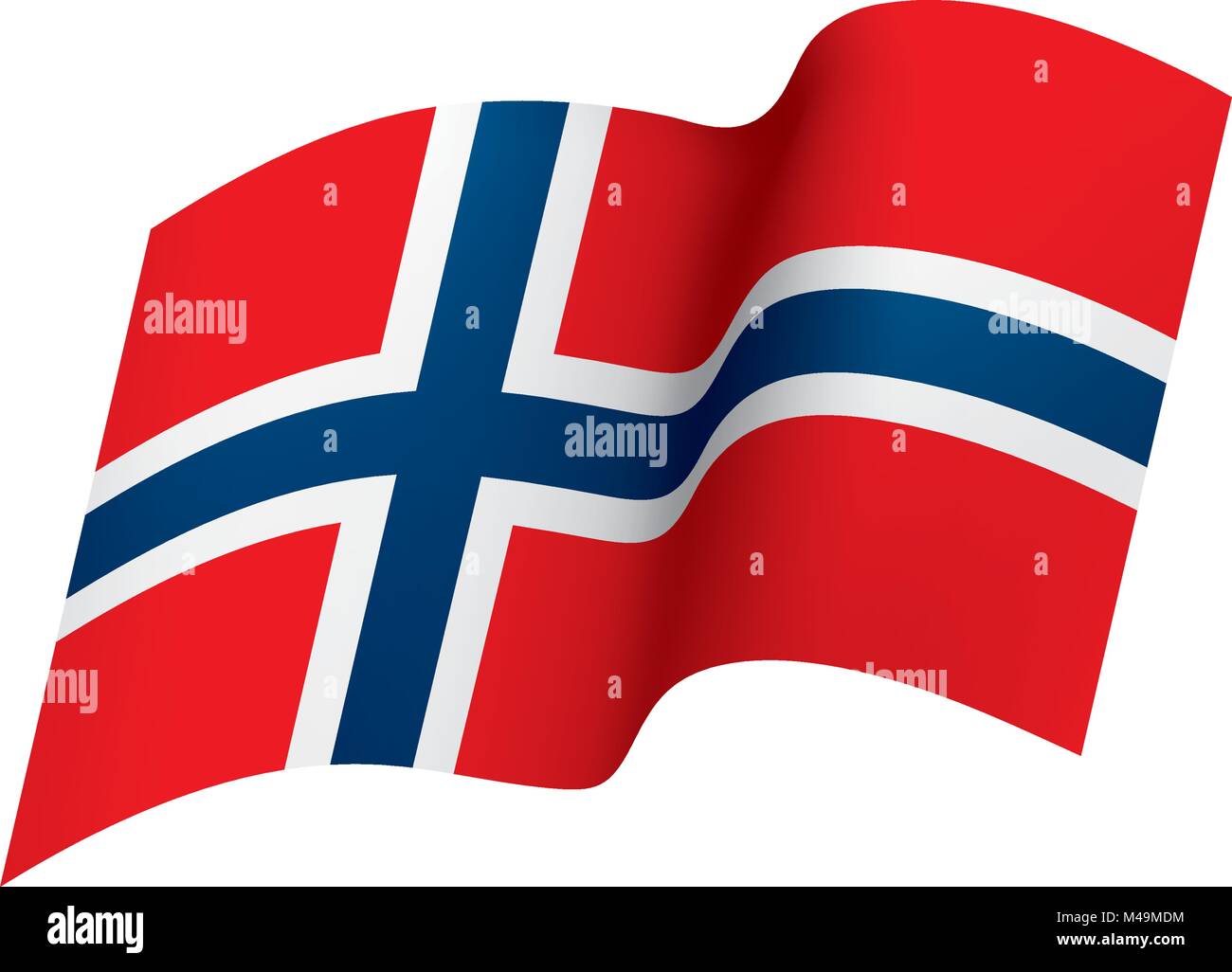 Norway flag, vector illustration Stock Vector Image & Art - Alamy