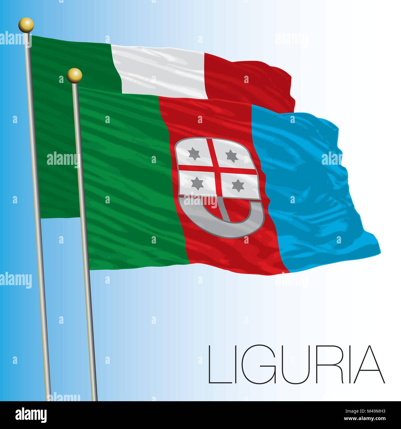 Italy regional flags hi-res stock photography and images - Alamy