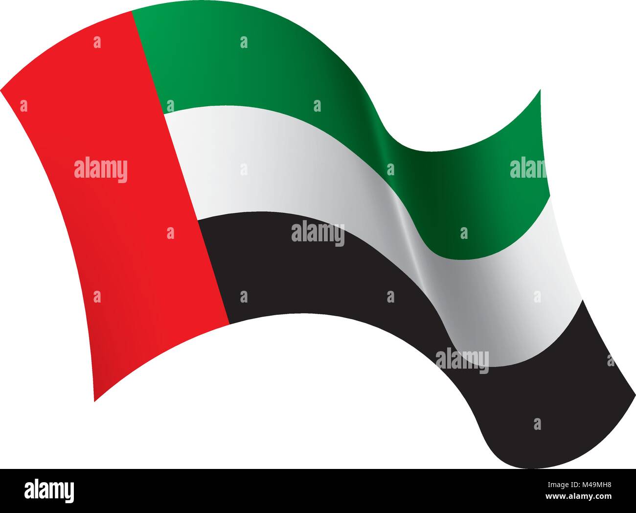 Flying uae flag Cut Out Stock Images & Pictures - Alamy