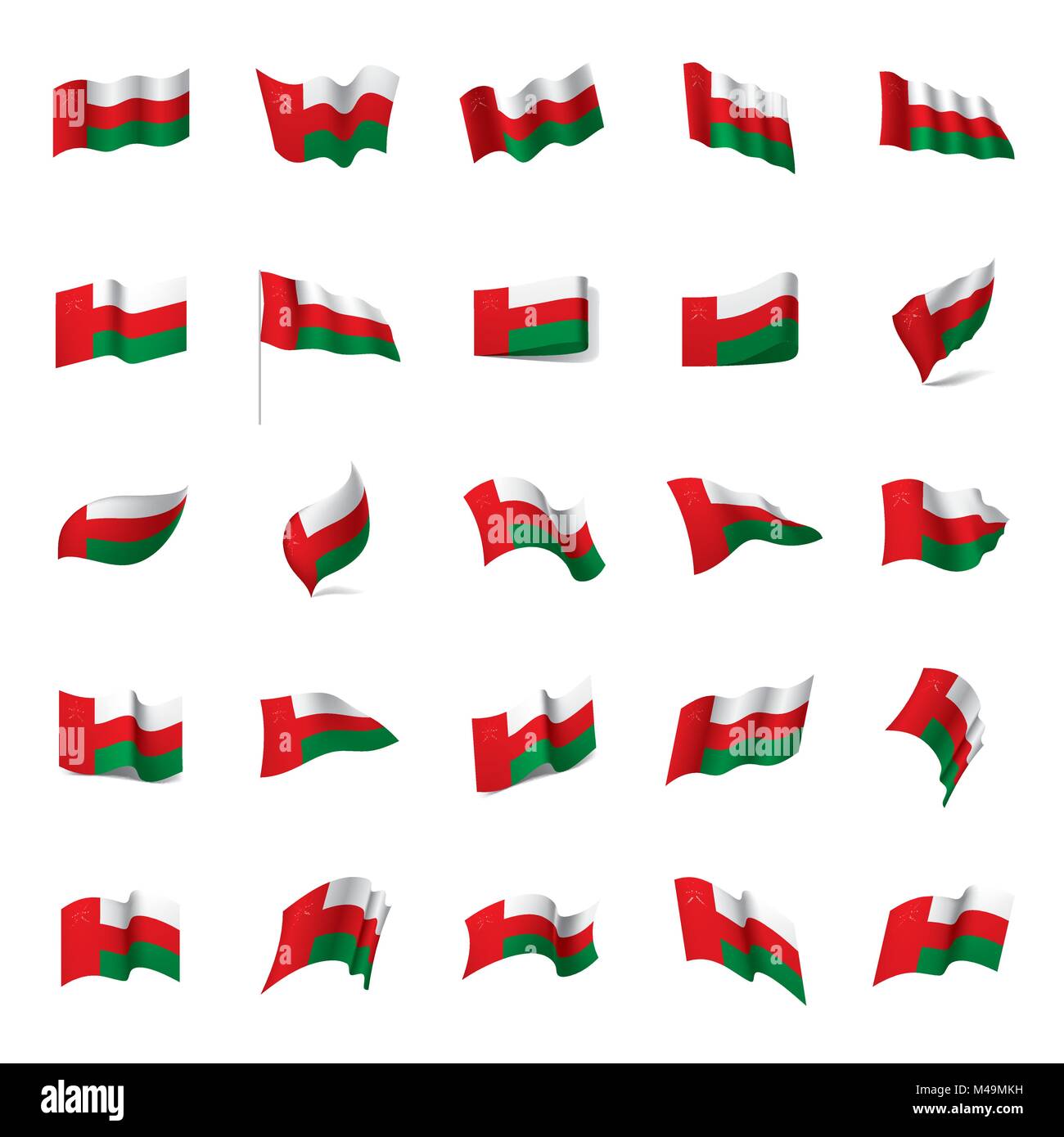 Oman flag, vector illustration Stock Vector Image & Art - Alamy