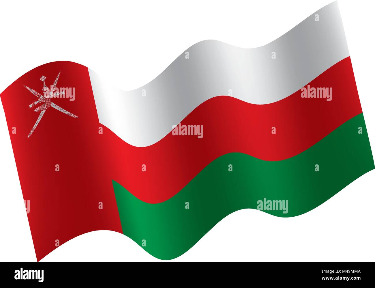 Oman flag, vector illustration Stock Vector Image & Art - Alamy