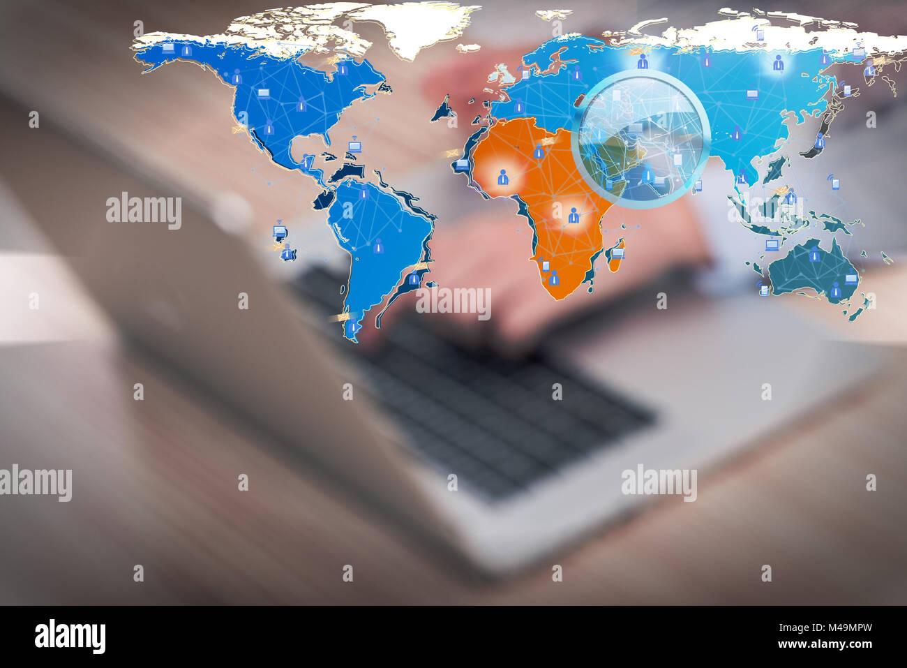Social networks and online interactions concept Stock Photo - Alamy