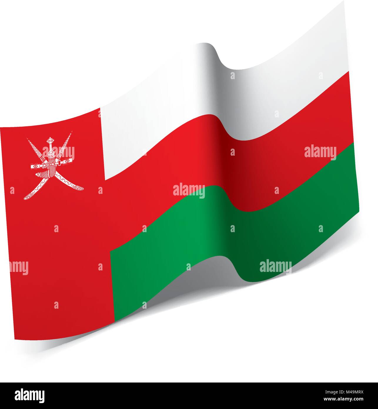 Oman flag, vector illustration Stock Vector Image & Art - Alamy
