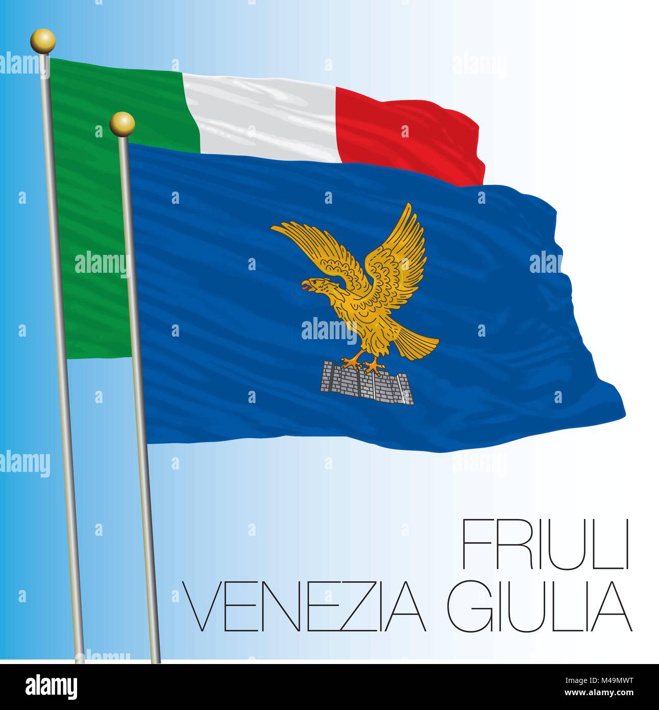 Friuli venezia giulia flag Stock Vector Images - Alamy