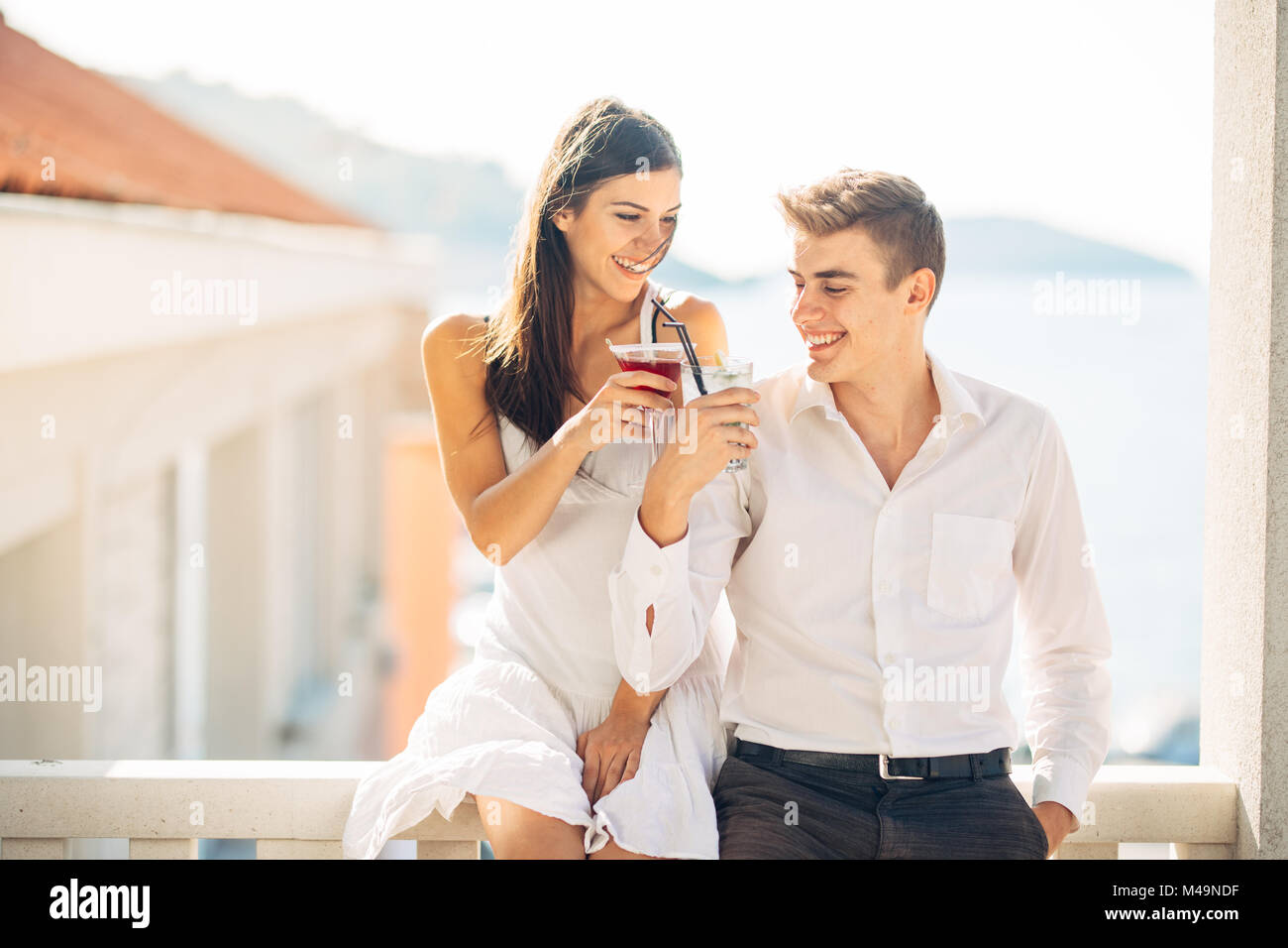 Intimate swimming couple romance hi-res stock photography and images ...