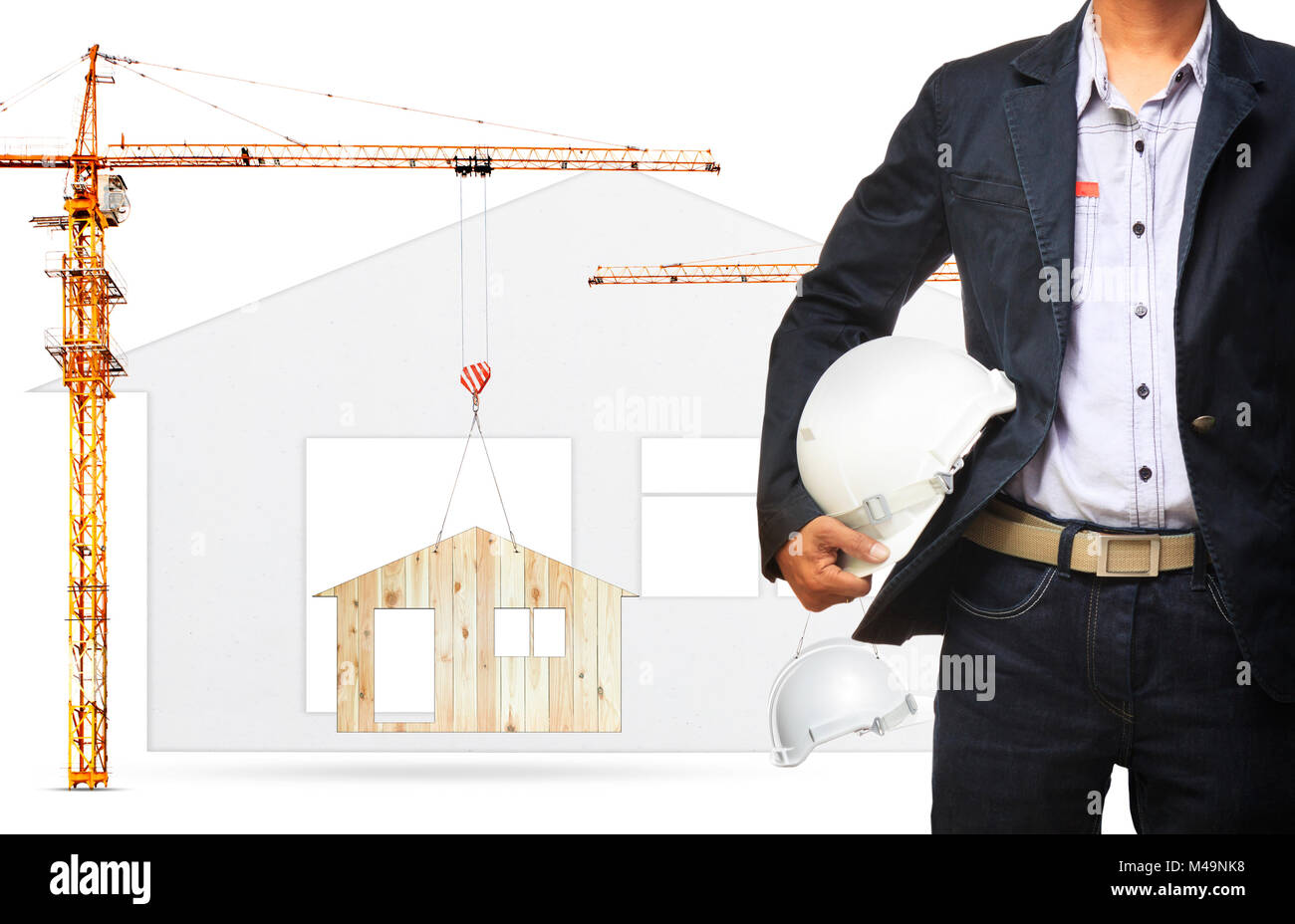 architecture man and home construction working tool Stock Photo - Alamy