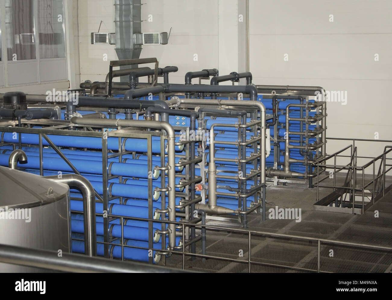 filter system at a large beer company Stock Photo - Alamy