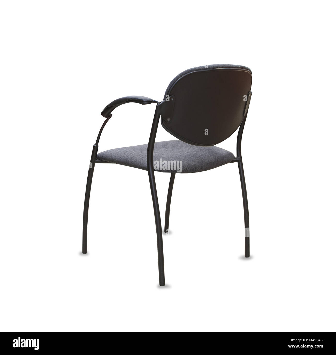 Back view of modern office chair from gray cloth Stock Photo - Alamy