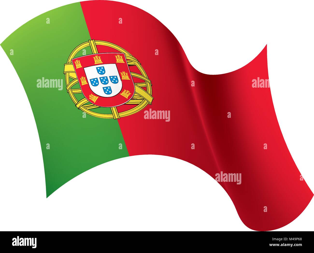 Portugal flag, vector illustration Stock Vector Image & Art - Alamy
