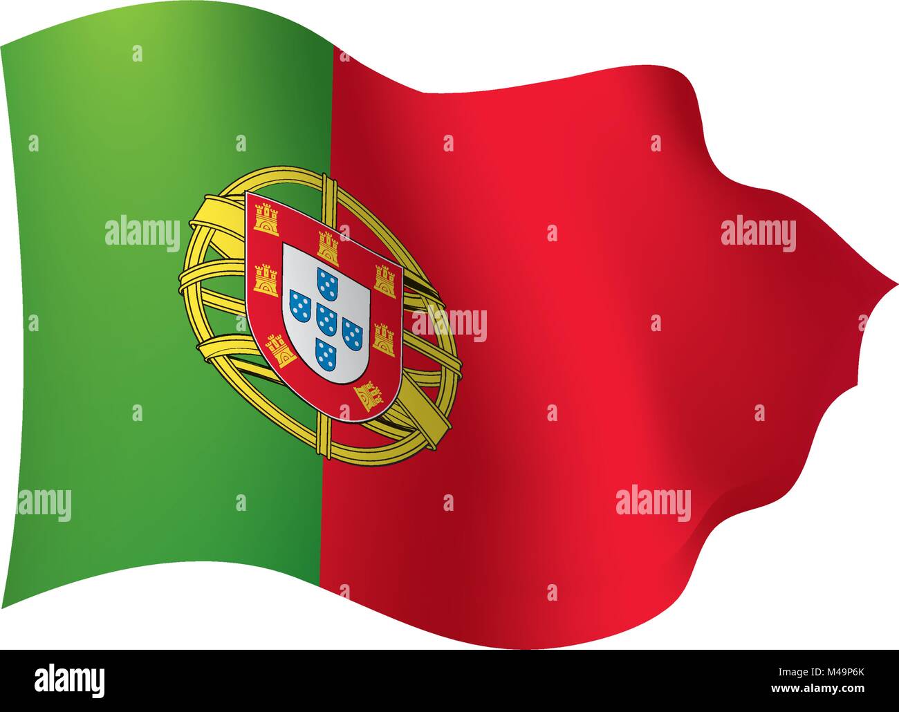 Portugal flag, vector illustration Stock Vector Image & Art - Alamy