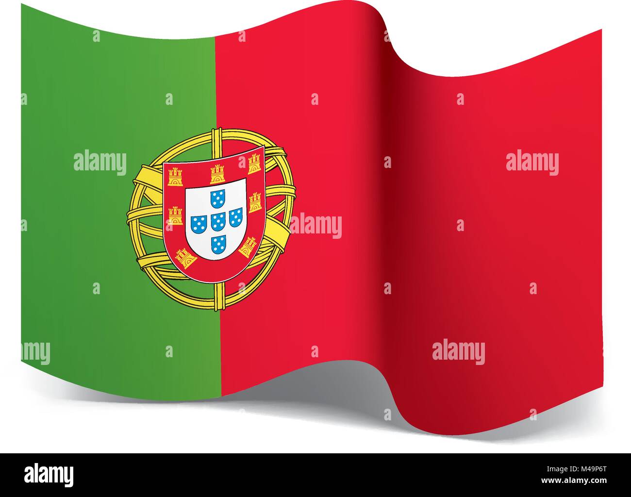 Portugal flag, vector illustration Stock Vector Image & Art - Alamy