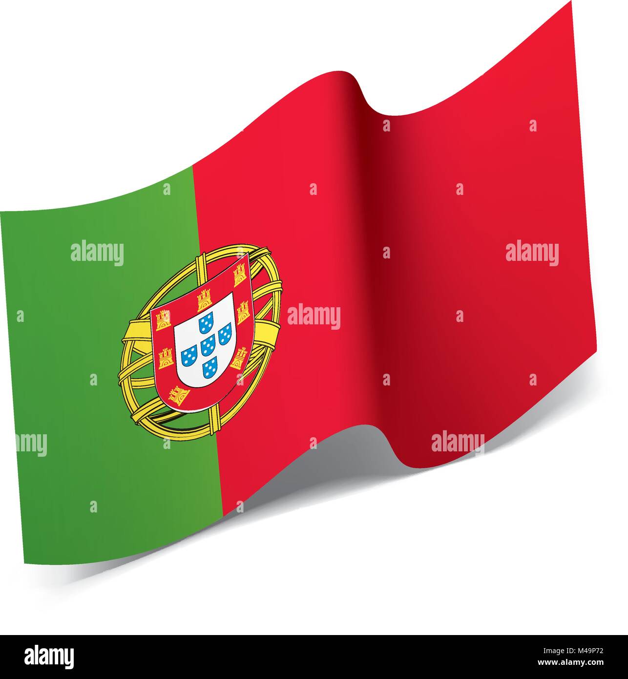 Portugal flag, vector illustration Stock Vector Image & Art - Alamy