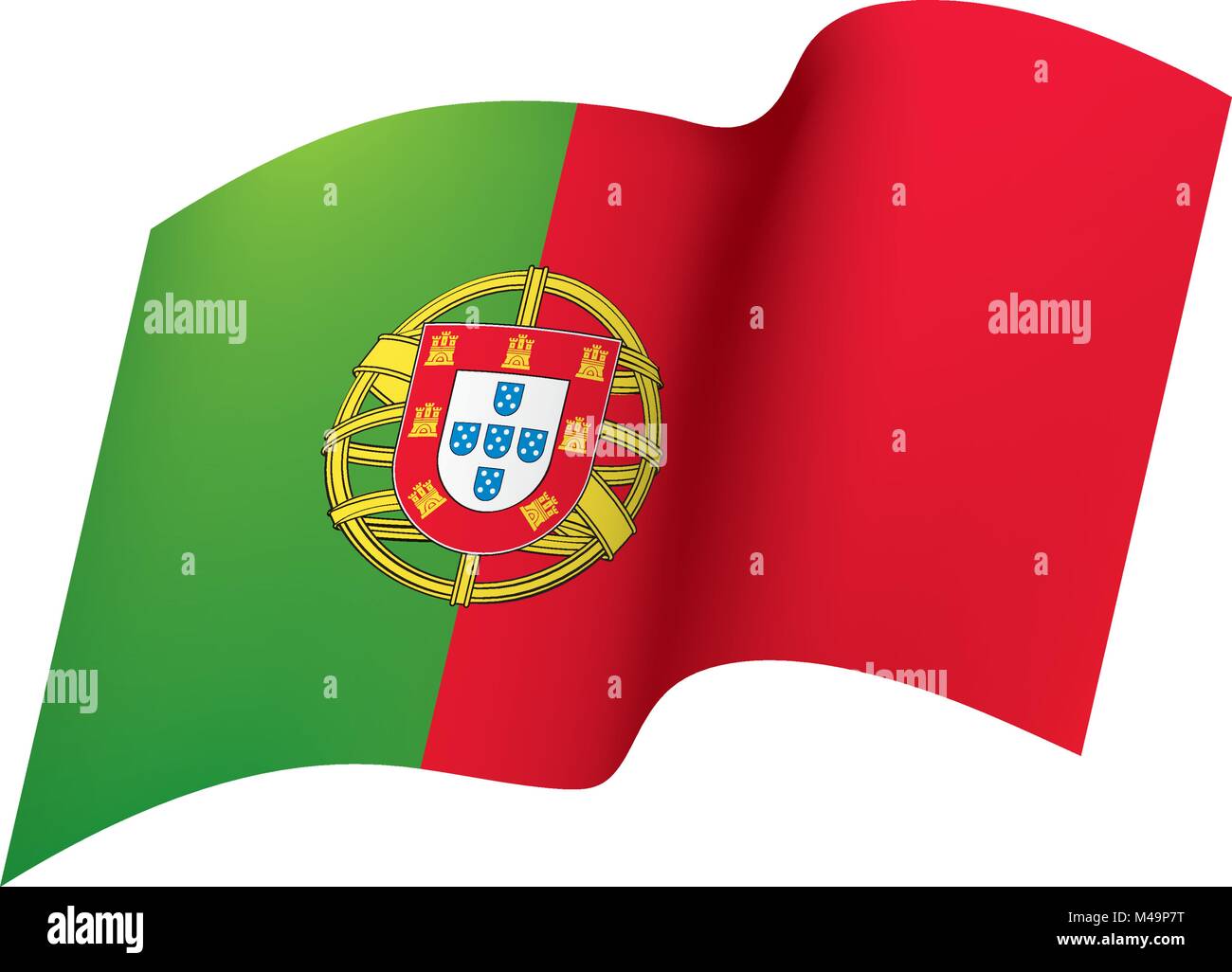 Portugal flag, vector illustration Stock Vector Image & Art - Alamy