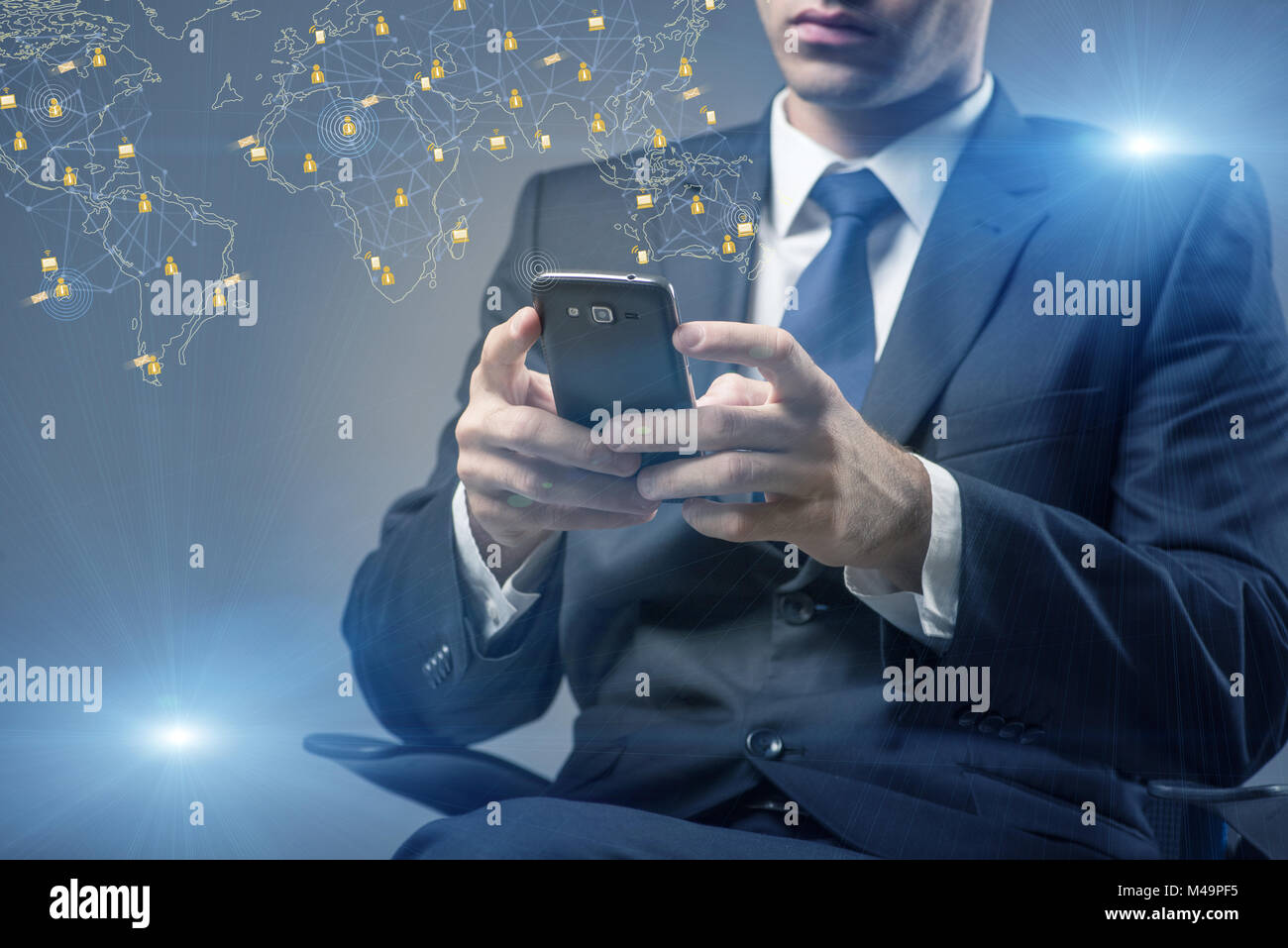 Social networks and online interactions concept Stock Photo - Alamy