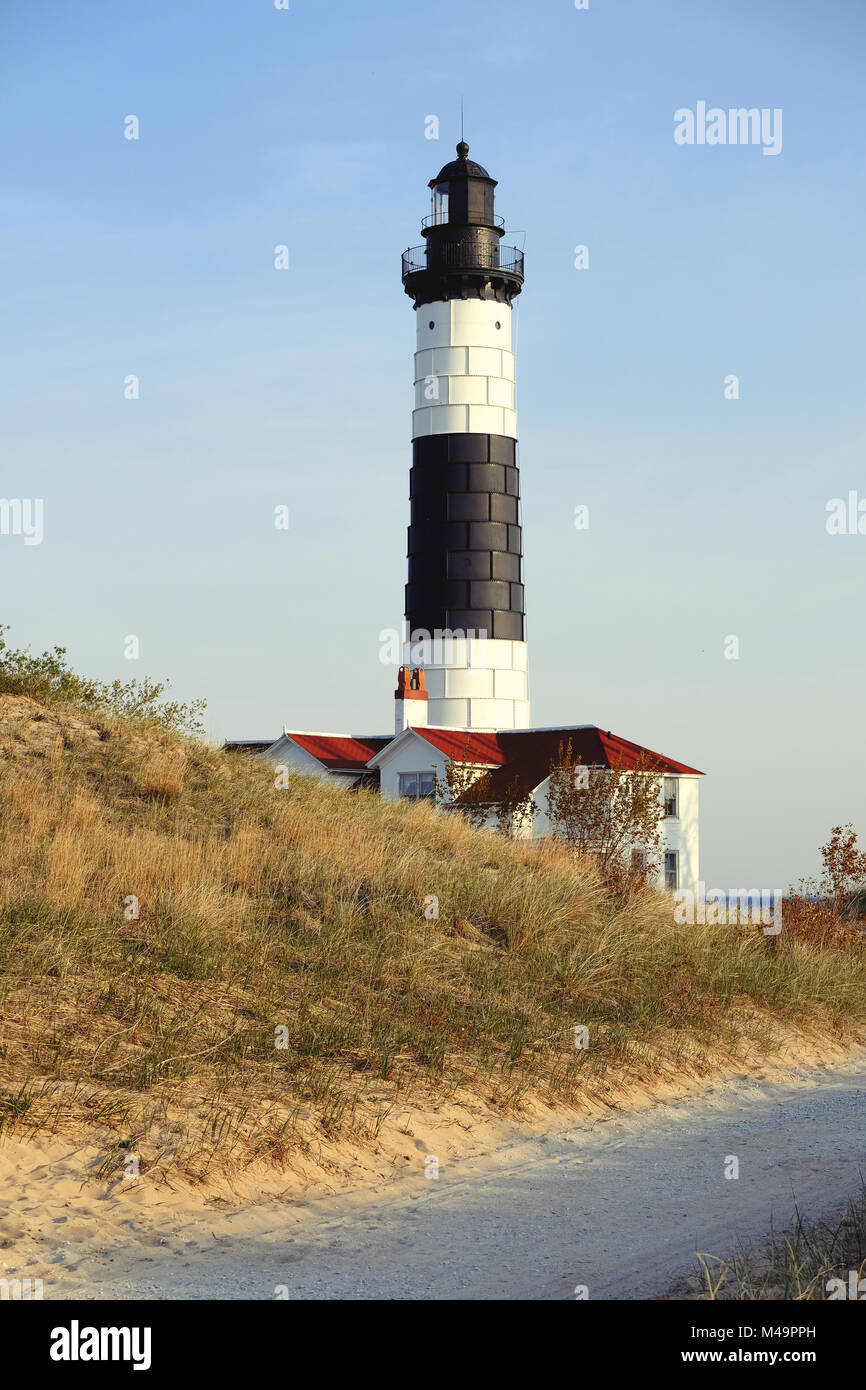 Big Sable Point Lighthouse in dunes, built in 1867 Stock Photo - Alamy