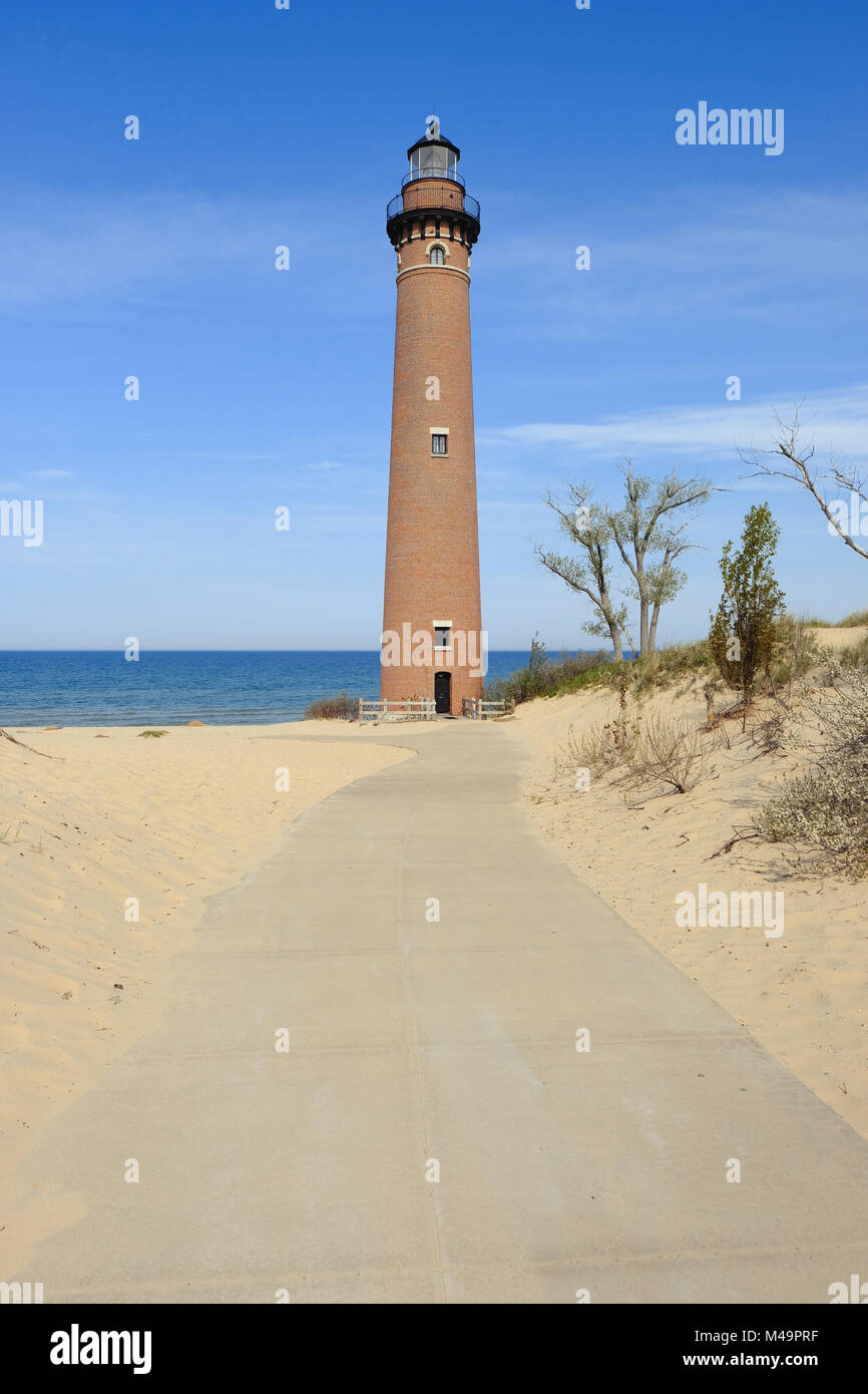 Little Sable Point Lighthouse in dunes, built in 1867 Stock Photo - Alamy