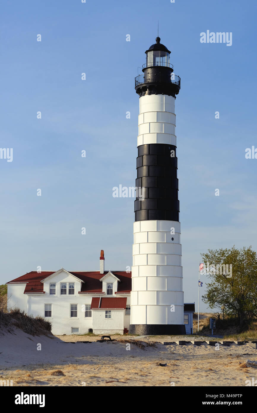Big Sable Point Lighthouse in dunes, built in 1867 Stock Photo - Alamy