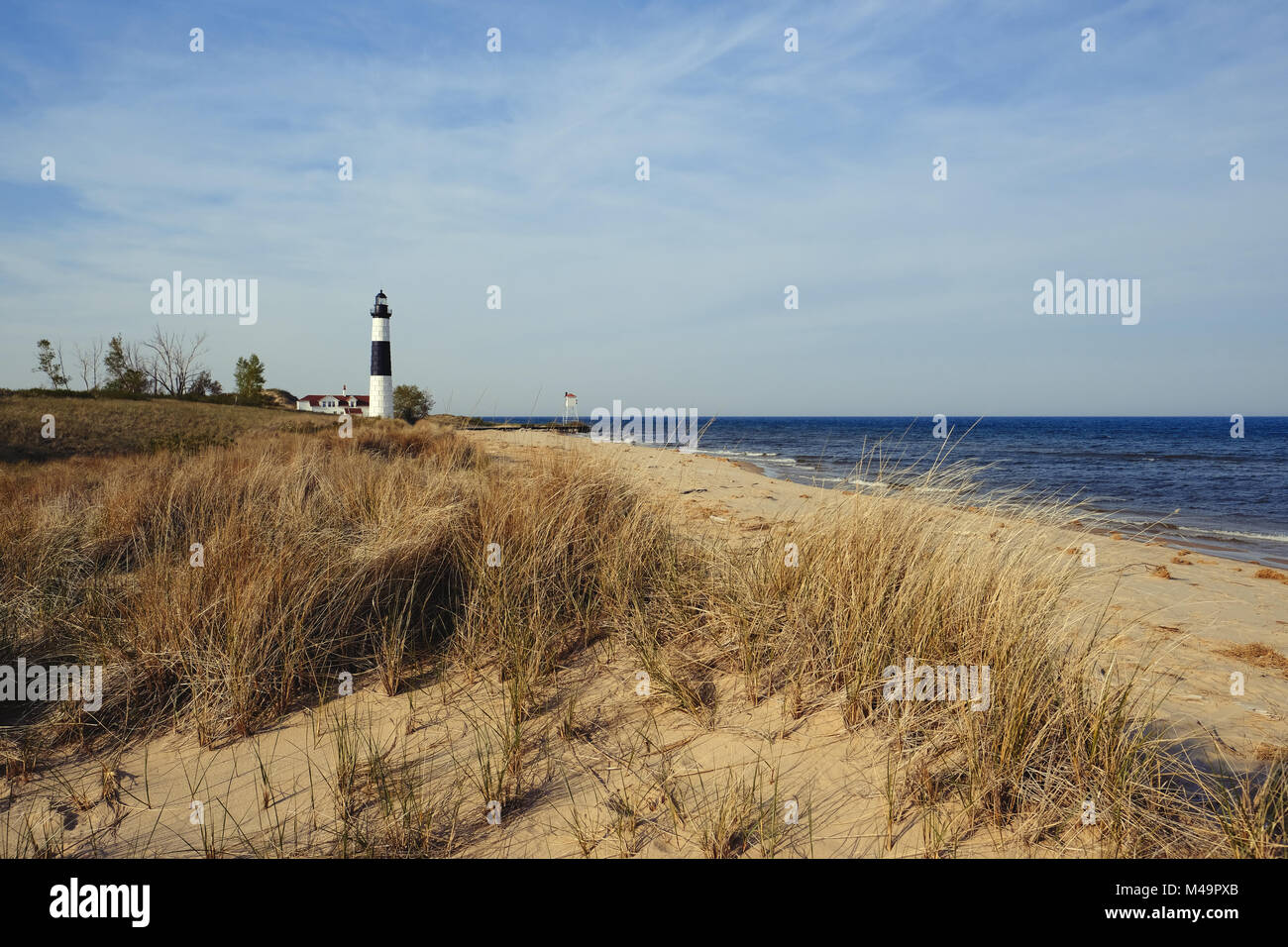 Big Sable Point Lighthouse in dunes, built in 1867 Stock Photo - Alamy