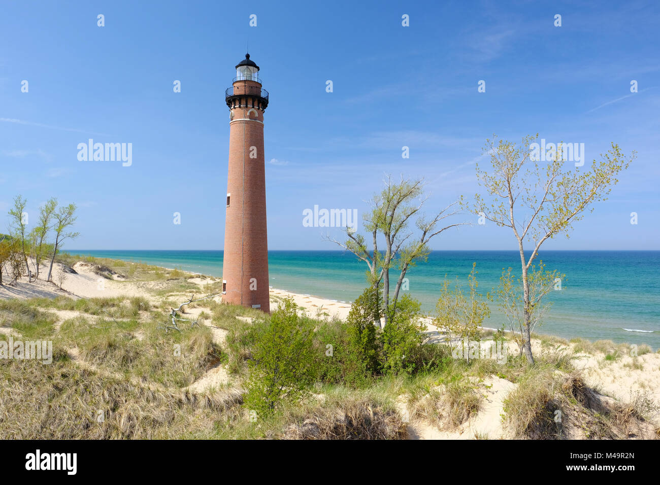 Little Sable Point Lighthouse in dunes, built in 1867 Stock Photo - Alamy