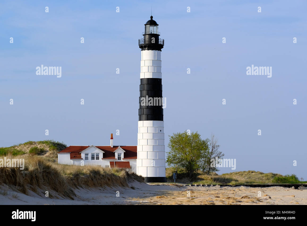 Big Sable Point Lighthouse in dunes, built in 1867 Stock Photo - Alamy