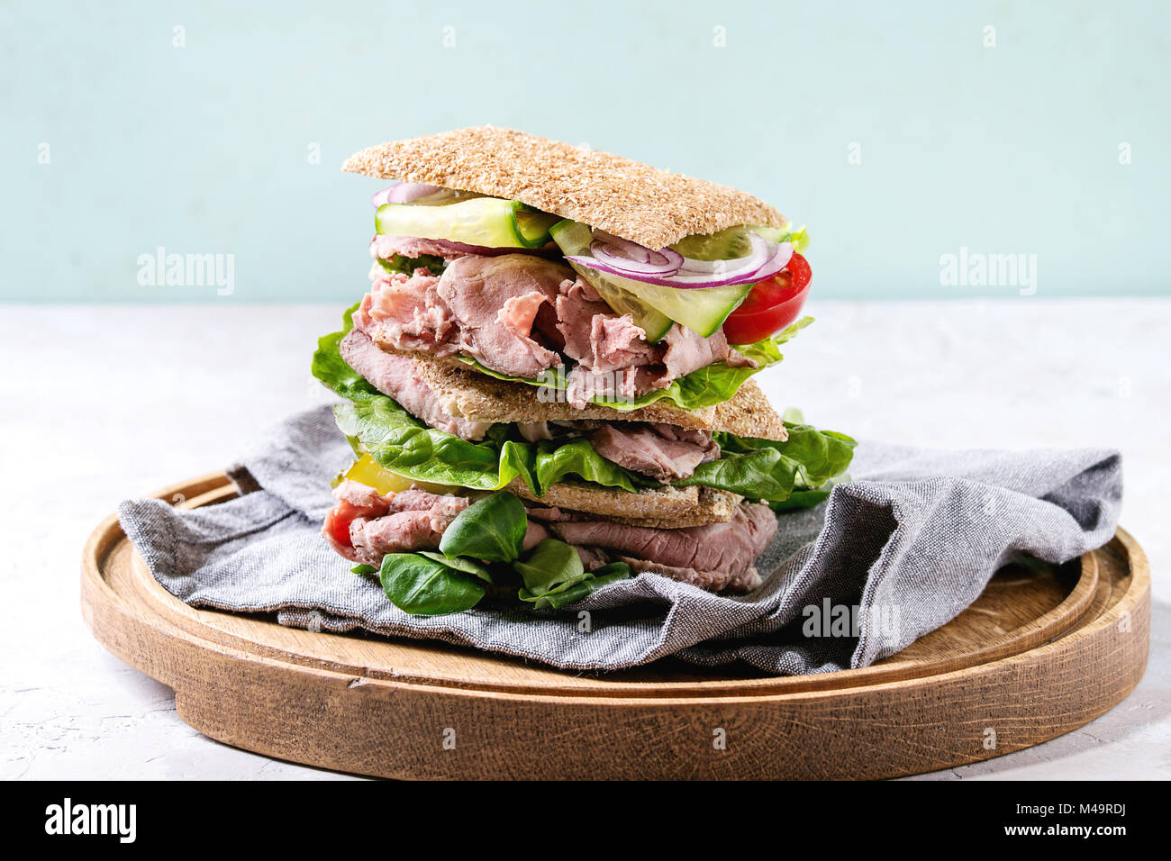 Big beef sandwich Stock Photo - Alamy