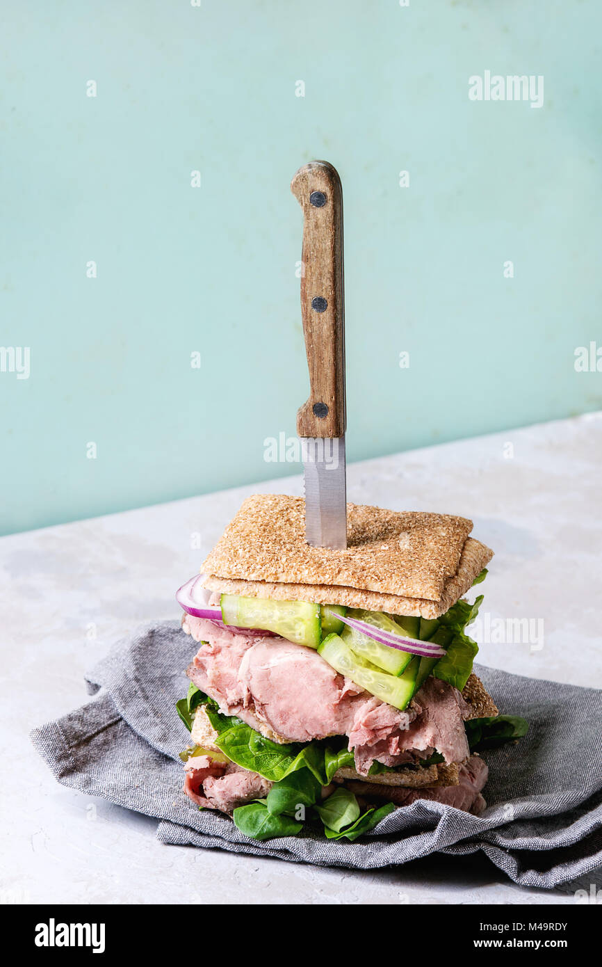 Big beef sandwich Stock Photo - Alamy