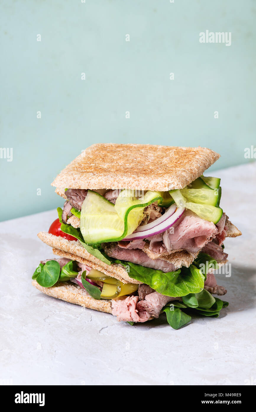 Big beef sandwich Stock Photo - Alamy