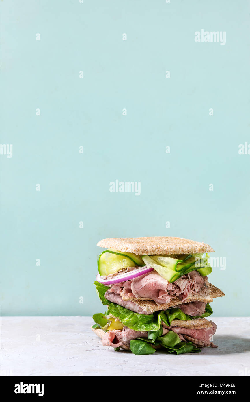 Big roast beef sandwich hi-res stock photography and images - Alamy