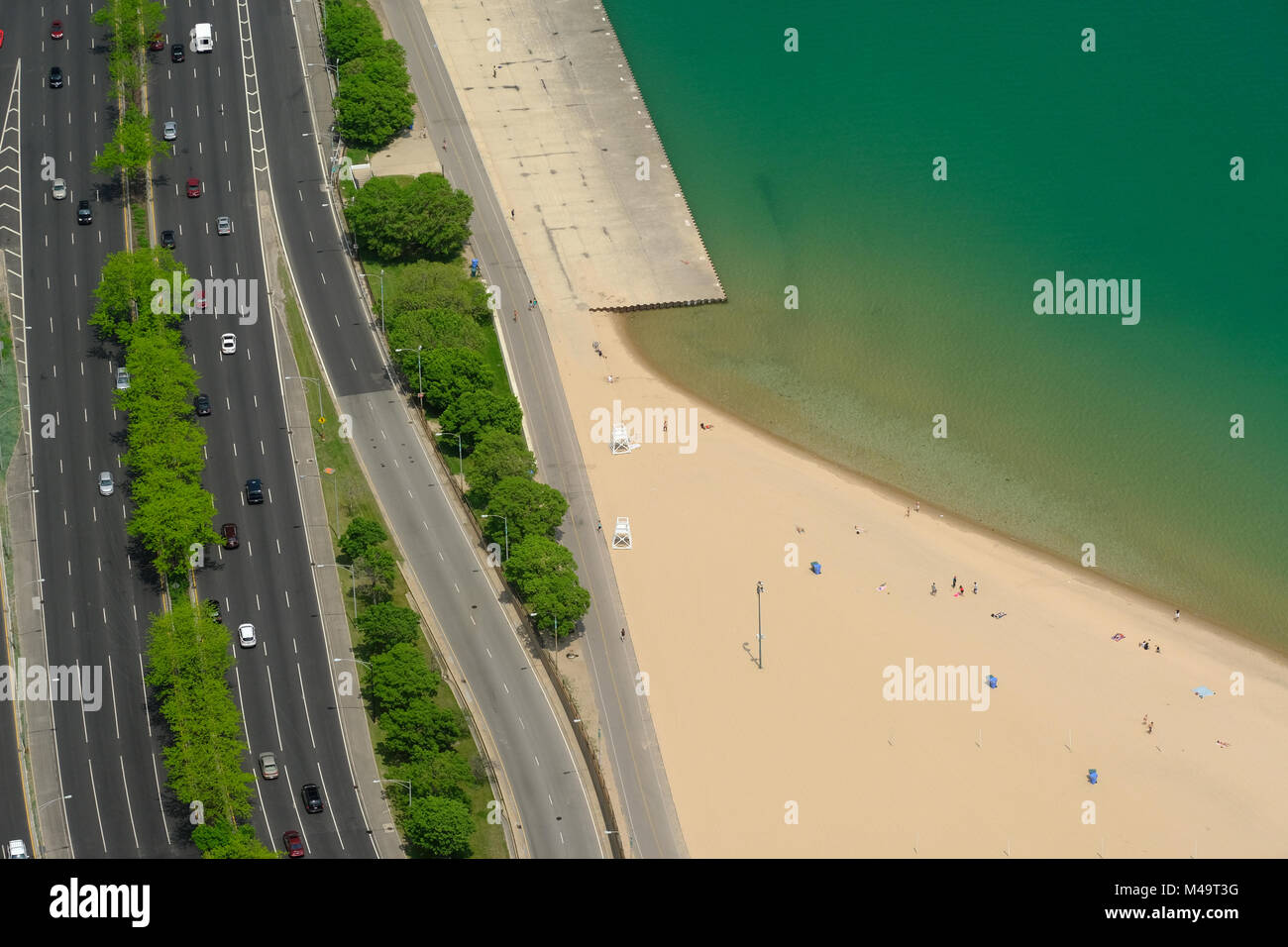 Chicago aerial view Stock Photo - Alamy