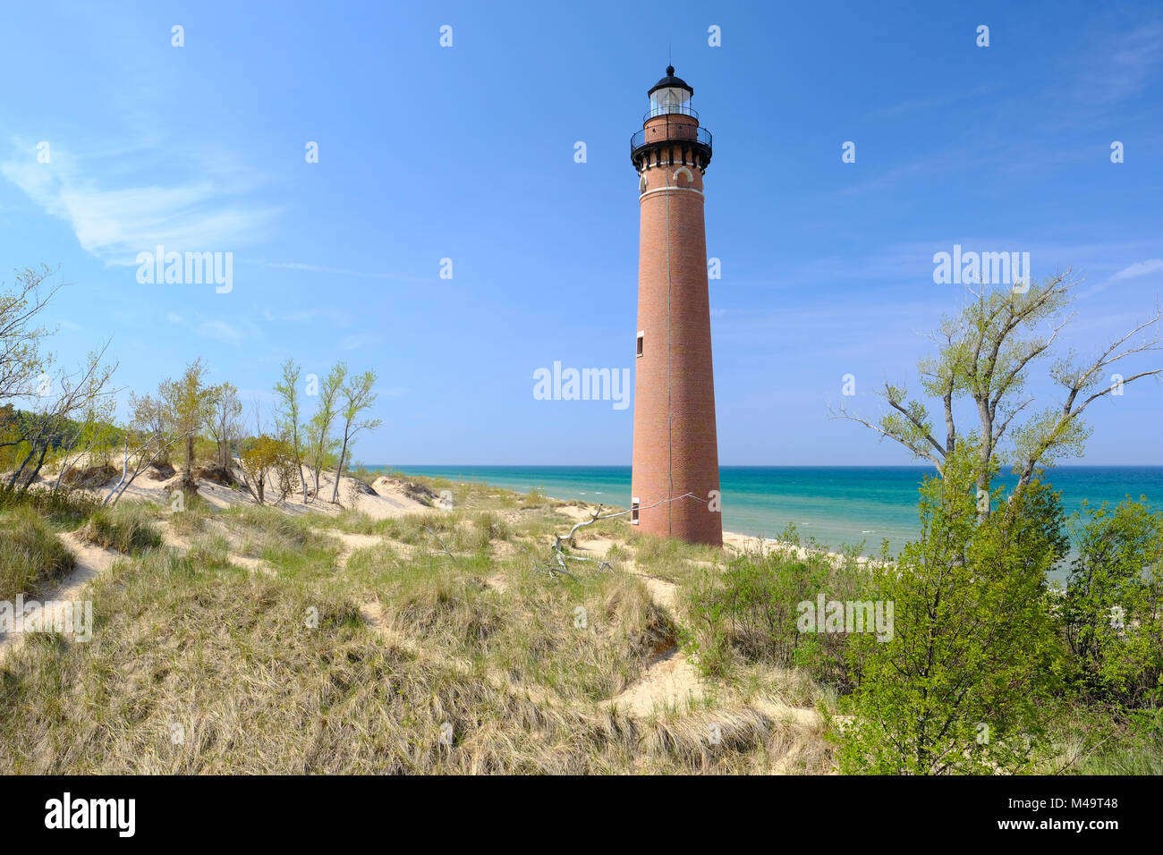 Little Sable Point Lighthouse in dunes, built in 1867 Stock Photo - Alamy