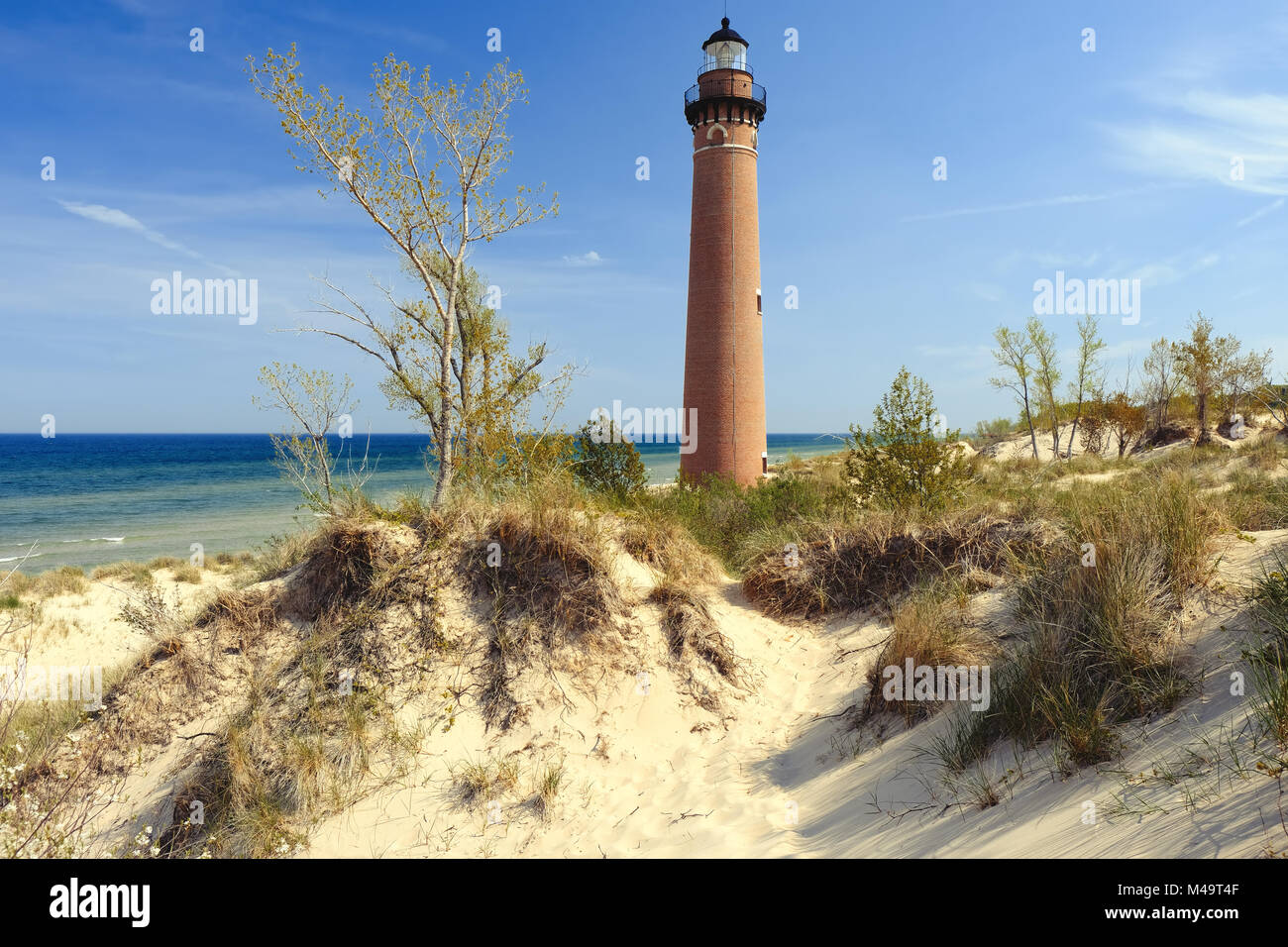 Little Sable Point Lighthouse in dunes, built in 1867 Stock Photo - Alamy