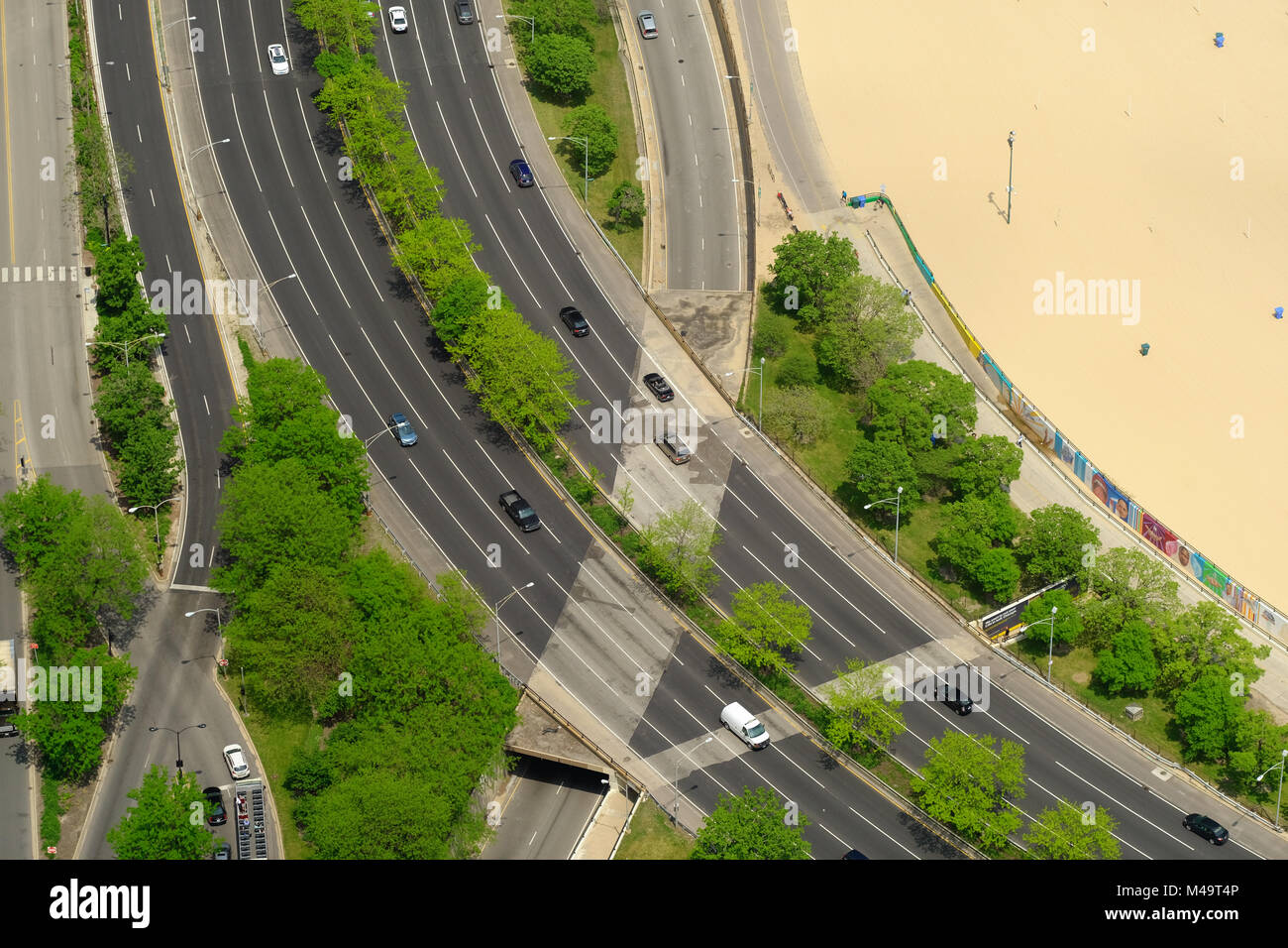 Chicago aerial view Stock Photo - Alamy