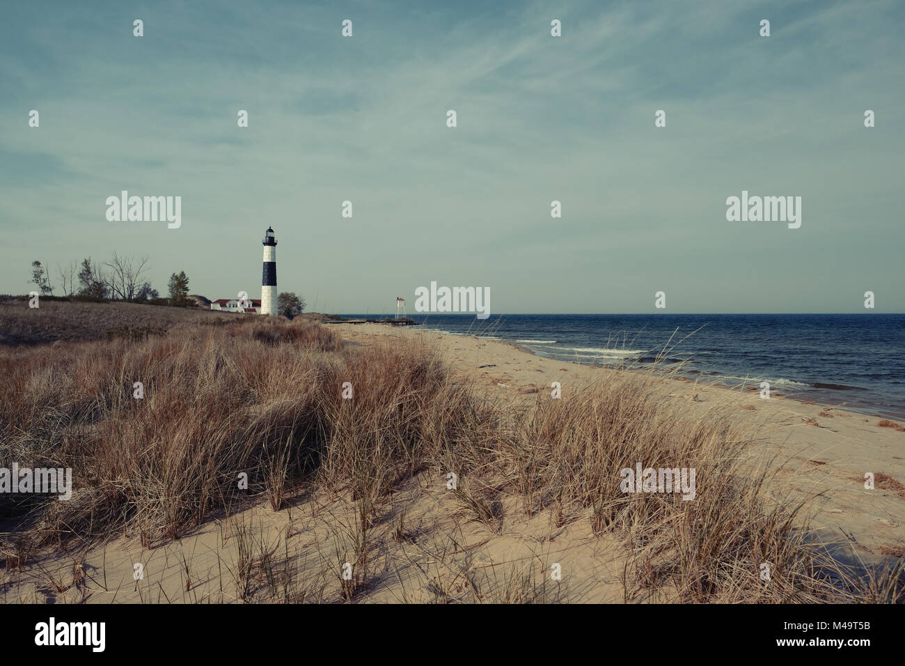 Big Sable Point Lighthouse in dunes, built in 1867 Stock Photo - Alamy