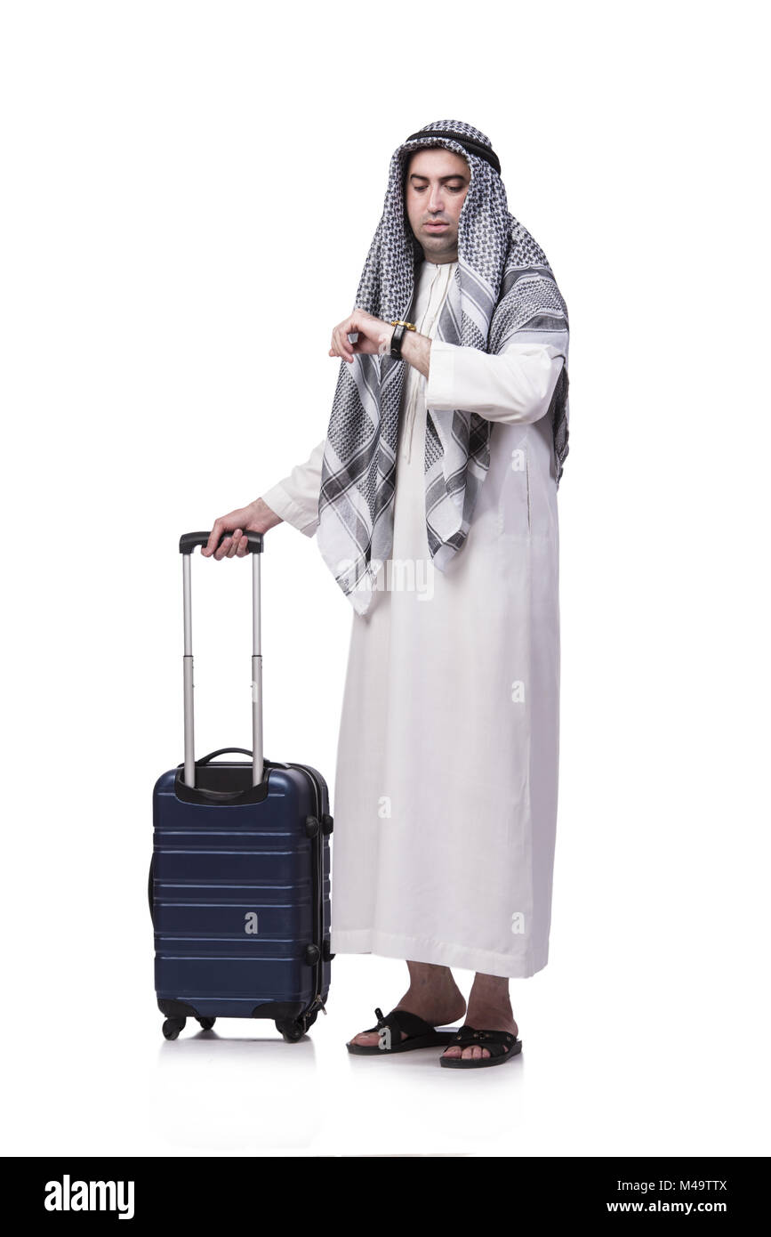 Arab man suitcase in travel hi-res stock photography and images - Alamy