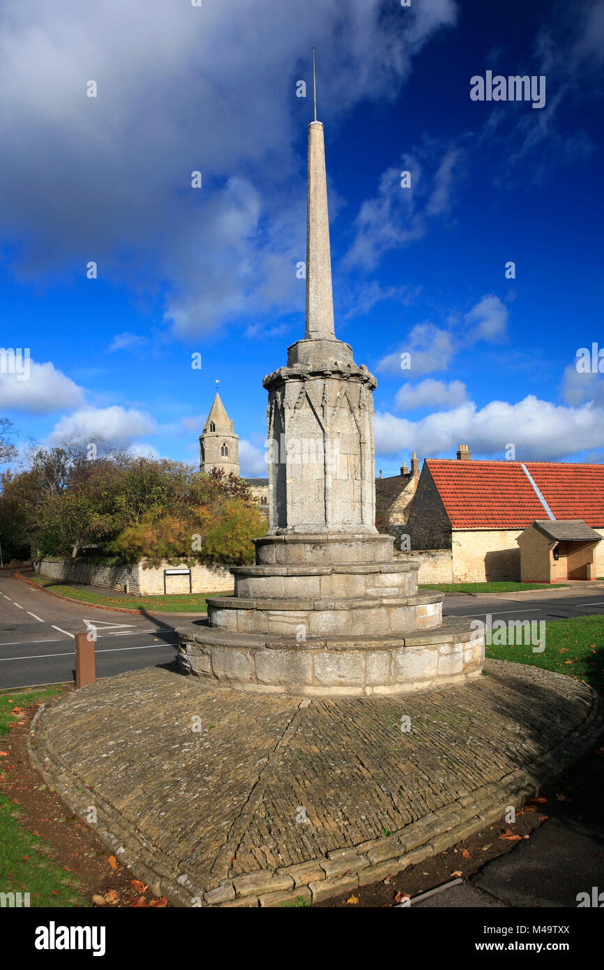 The Market Cross, Helpston village, Cambridgeshire, England; UK Stock ...