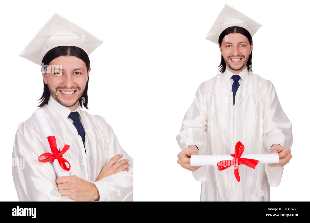Young man ready for university graduation Stock Photo - Alamy