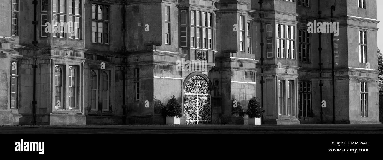 Golden gate burghley house Black and White Stock Photos & Images - Alamy