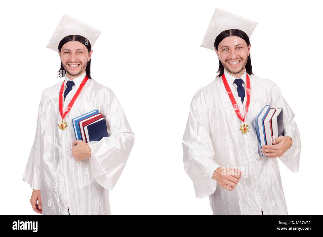 Young man ready for university graduation Stock Photo - Alamy