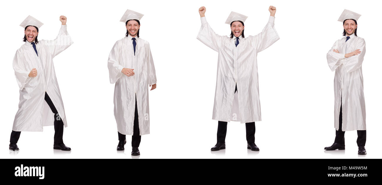 Young man ready for university graduation Stock Photo - Alamy