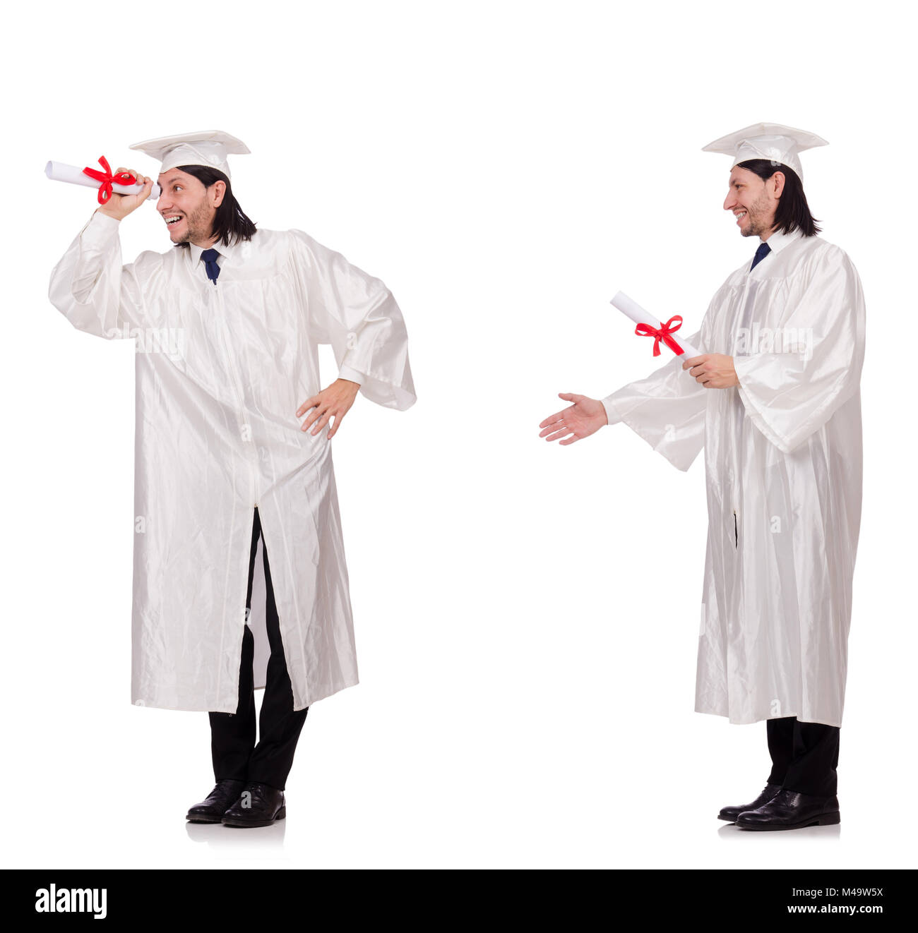 Young man ready for university graduation Stock Photo - Alamy