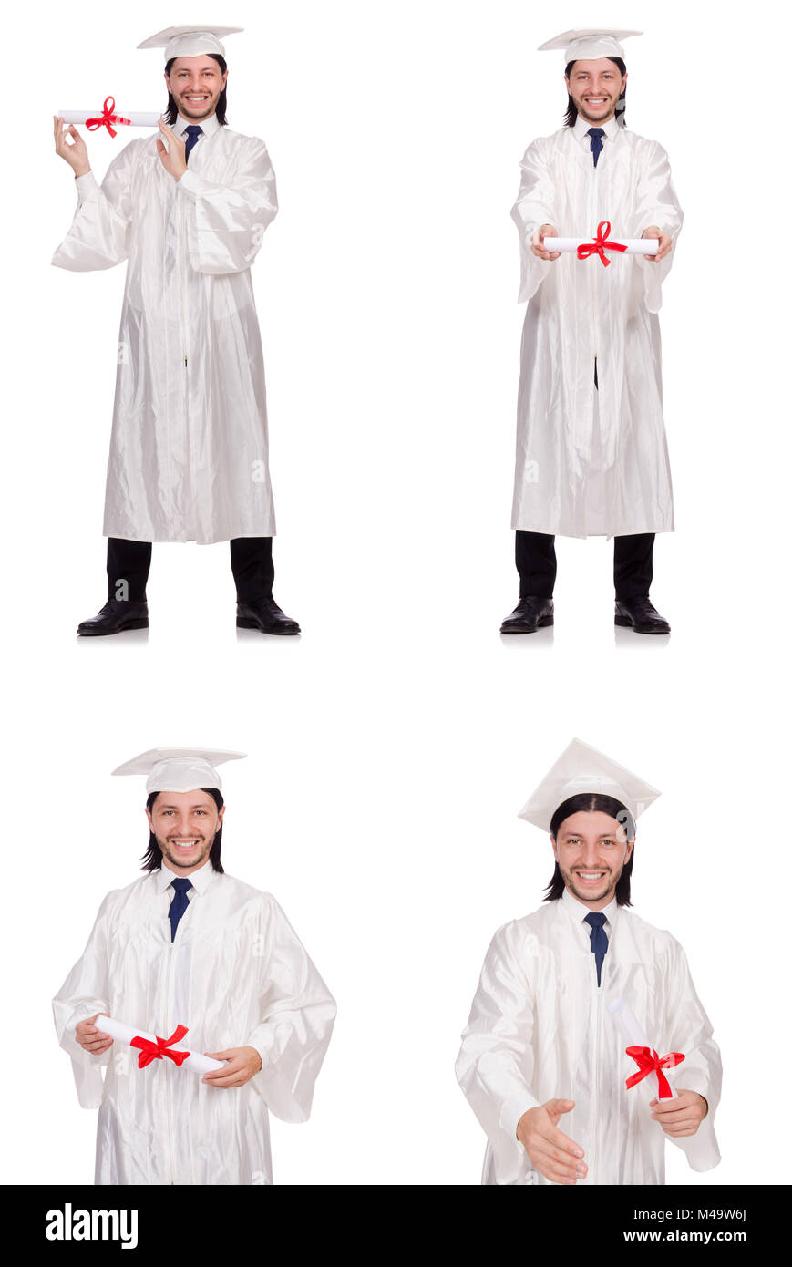 Young man ready for university graduation Stock Photo - Alamy