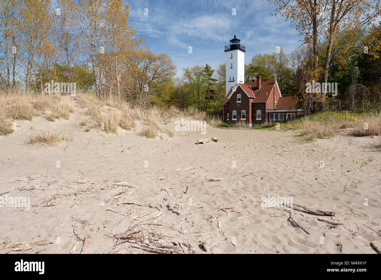 Presque Isle lighthouse, built in 1872 Stock Photo - Alamy