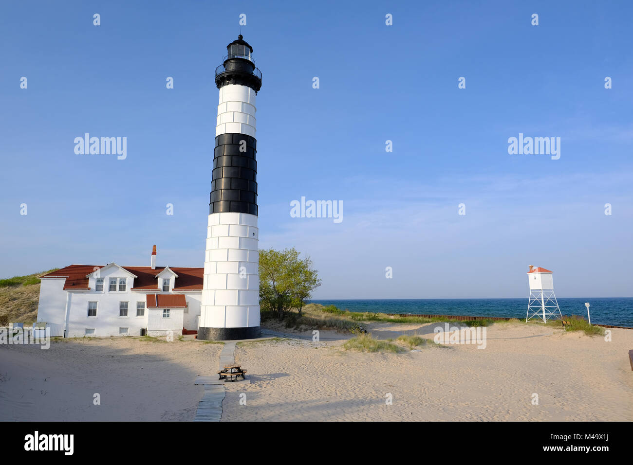 Big Sable Point Lighthouse in dunes, built in 1867 Stock Photo - Alamy